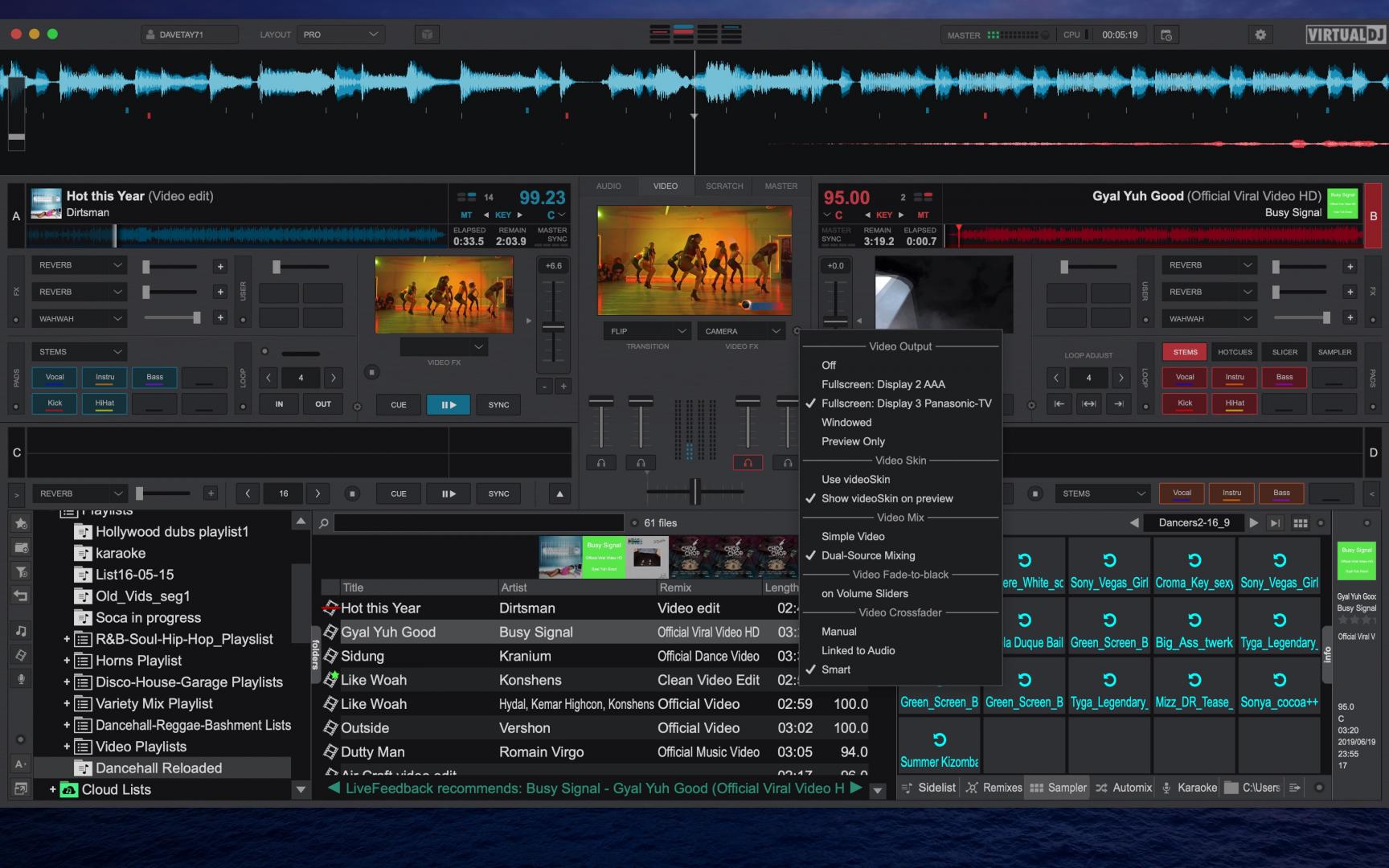 VirtualDJ - Using 2 Video Outputs Simultaneously - one Vertical, One 16:9 display